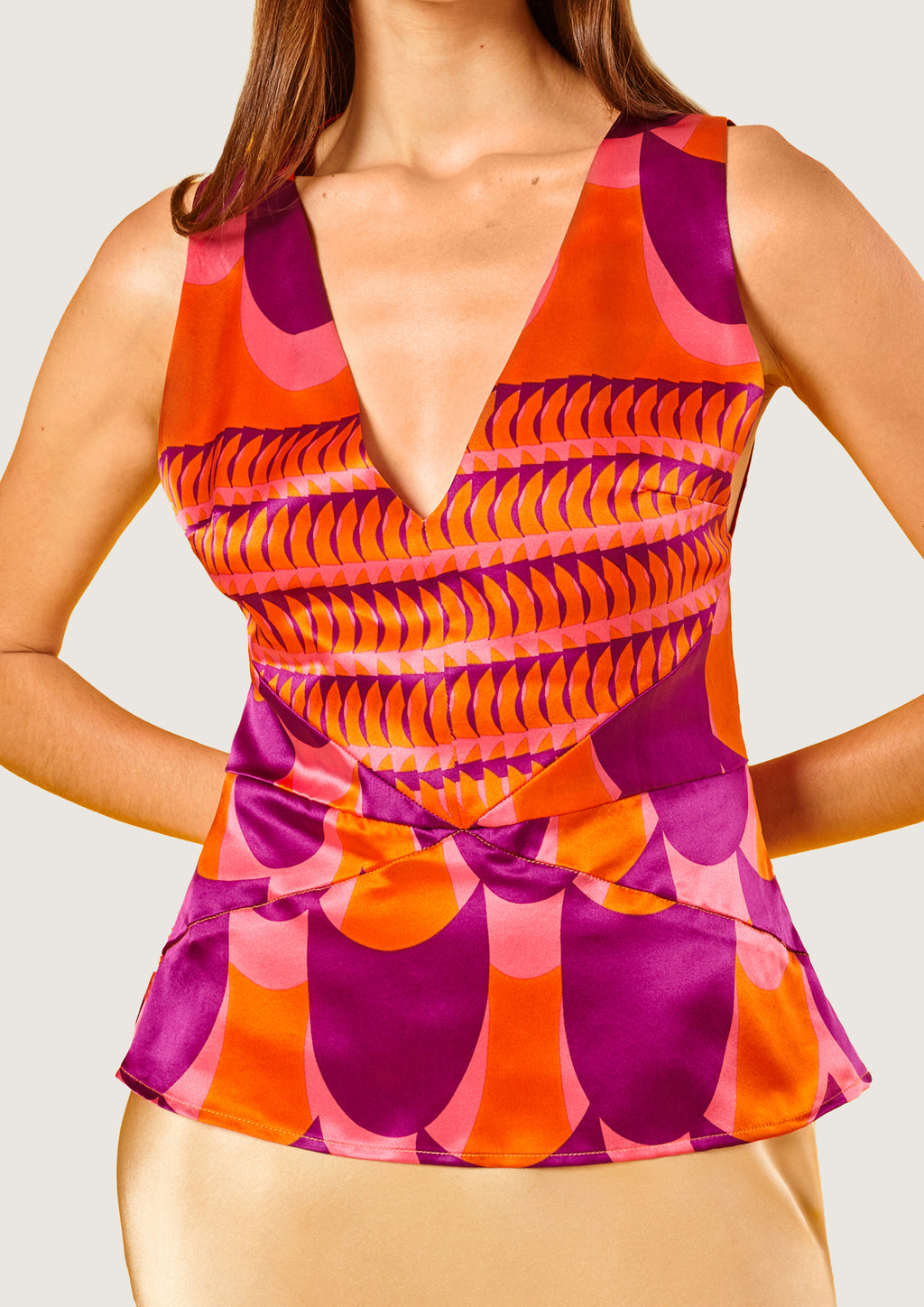 Jean Roller Orange Top – Flabelus